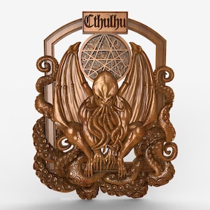 Digital File Cthulhu CNC 3d Mdoel Stl - Etsy