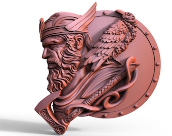 SVG Odin Norse Model, 3D STL File for CNC Router, Realistic Wall Art ...