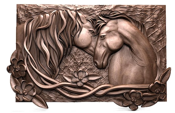Digital File Horses CNC 3d Model Stl - Etsy