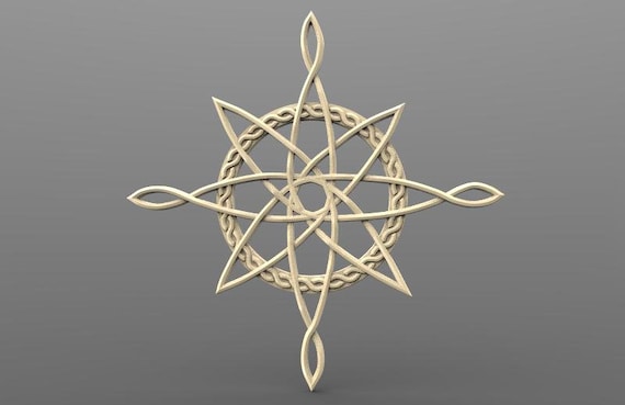 Digital Files Celtic North Star CNC 3d Model Stl | Etsy