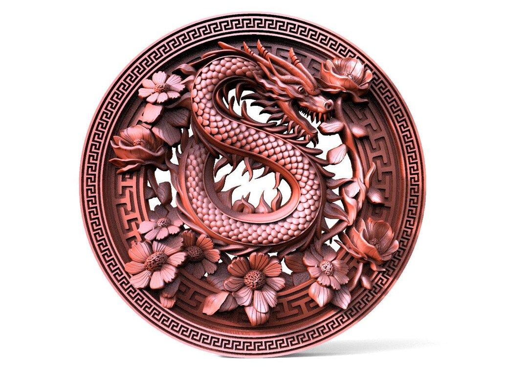 Digital File Chinese Dragon CNC 3d Model Stl - Etsy