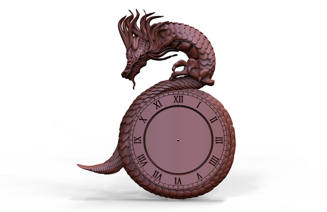 Digital File Dragon Clock Cnc 3d Model Stl - Etsy
