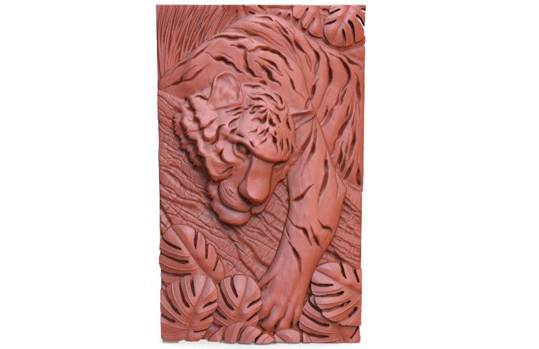 Digital File Tiger CNC 3d Model Stl - Etsy