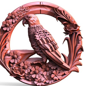 Digital File Parrot CNC 3d Model Stl - Etsy UK