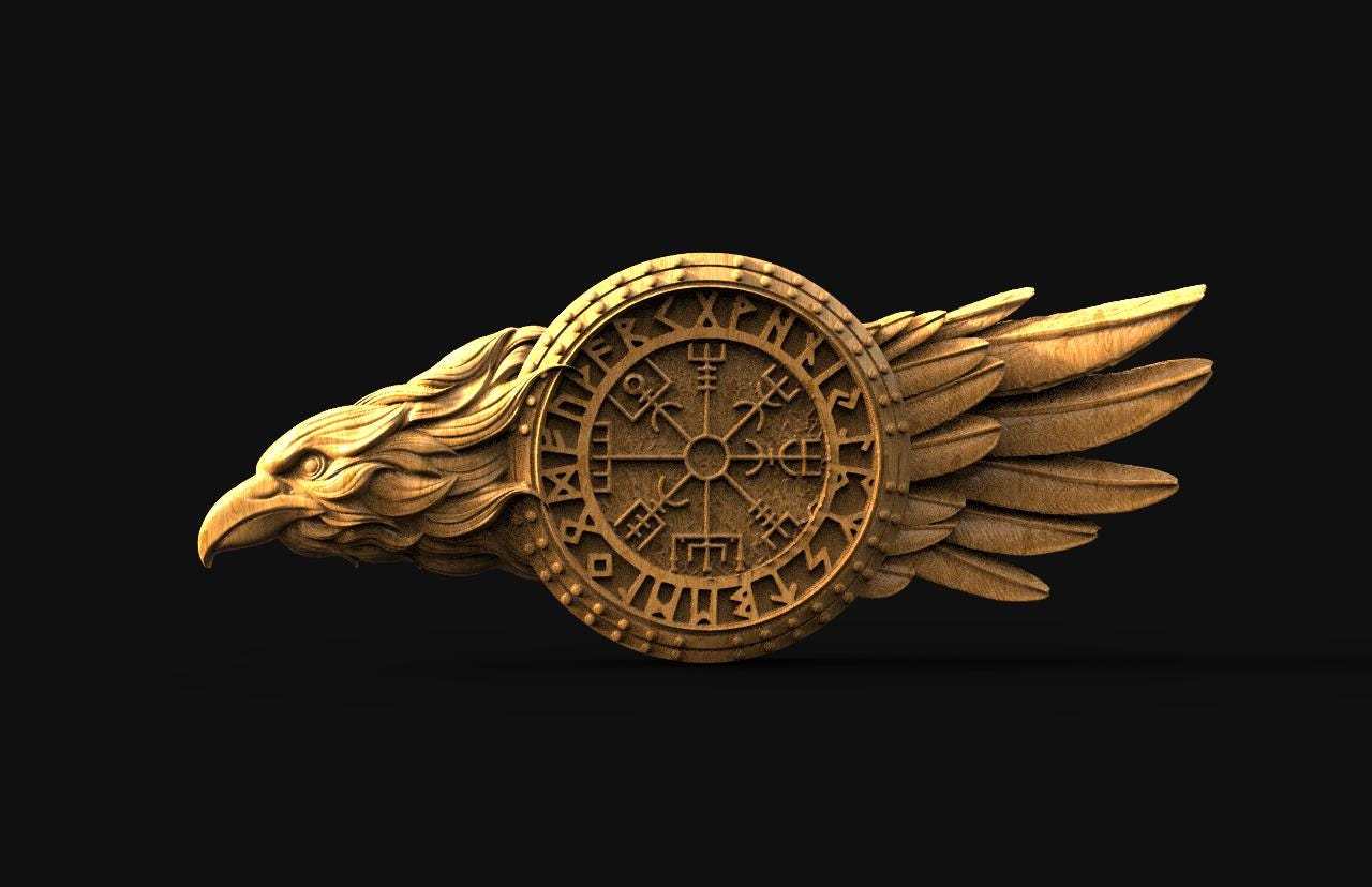 Viking Crow 3d Model, STL File for CNC Router, 3D Printer - Etsy
