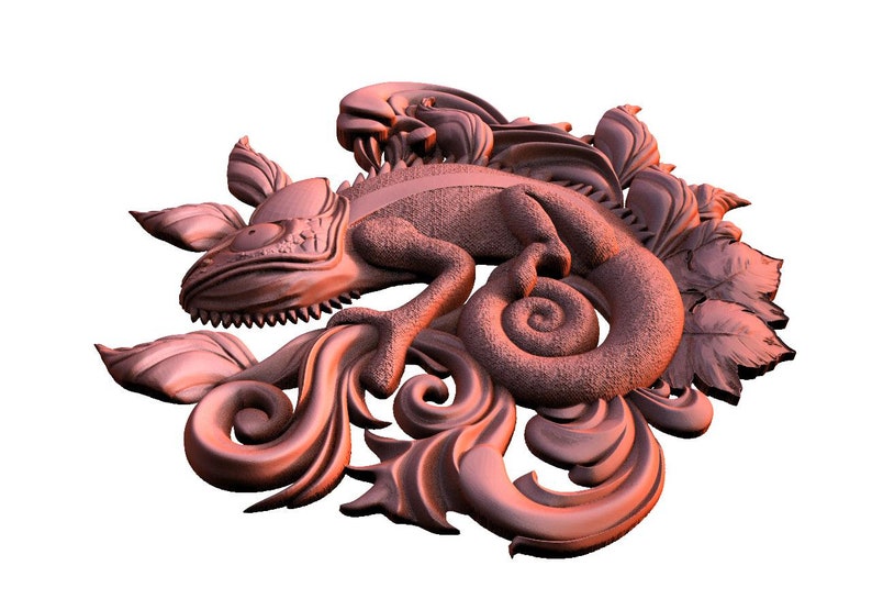 Digital File Chameleon CNC 3d Model Stl - Etsy