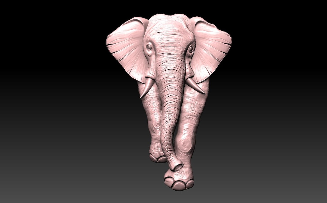 Elephant CNC 3D Model. STL File for CNC Router 3D Printer - Etsy