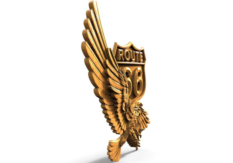 Digital File Route 66 Eagle CNC 3d Model Stl - Etsy