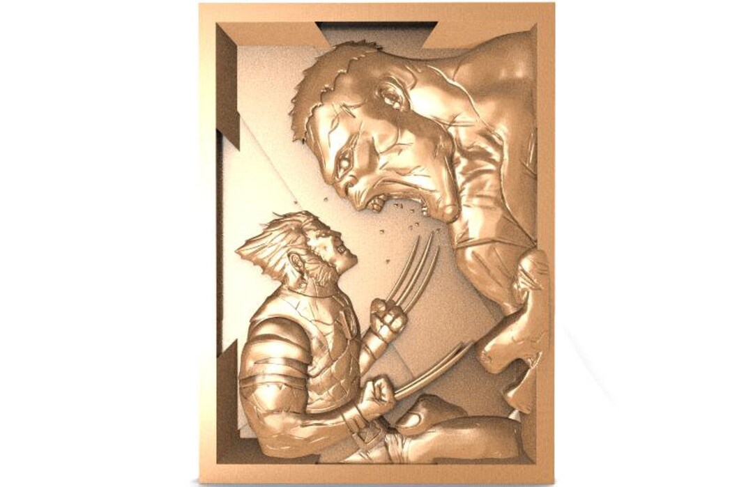 Digital File Wolverine Vs Hulk Cnc 3d Model Stl - Etsy