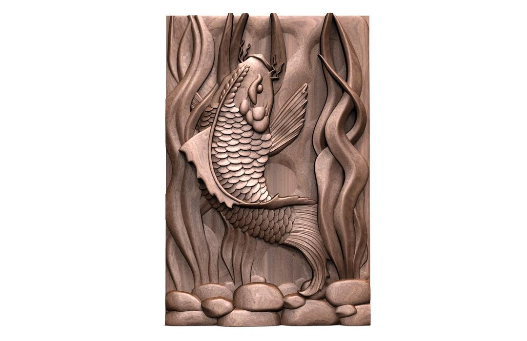 Digital File Koi Fish CNC 3D Model Stl - Etsy