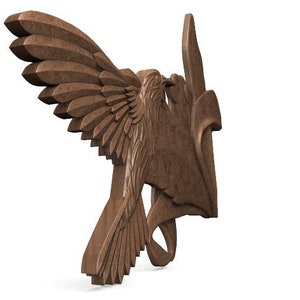 Digital File Hummingbird Bas-relief Cnc STL 3d Model - Etsy
