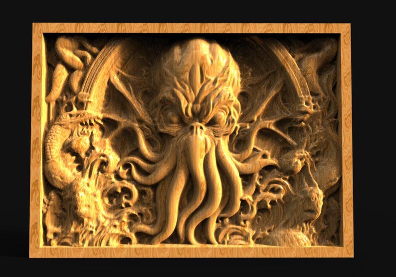 Cthulhu 3d Model STL, for CNC Router or 3D Printing - Etsy
