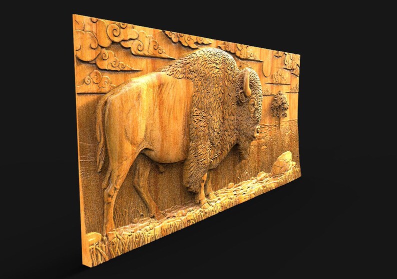 Bison 3D Model, STL File for CNC and 3D Printing - Etsy