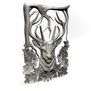 Digital File Deer CNC Art 3d Model Stl - Etsy
