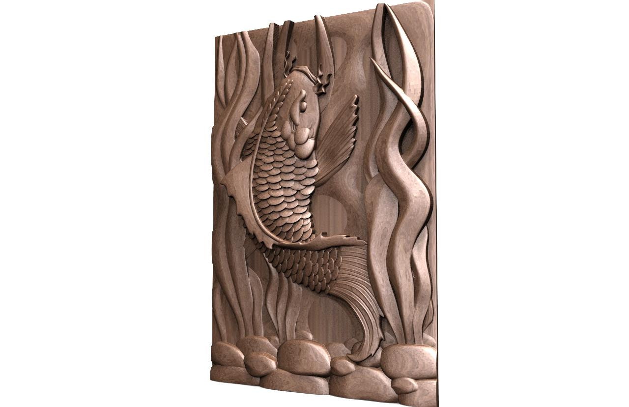 Digital File Koi Fish CNC 3D Model Stl - Etsy Canada