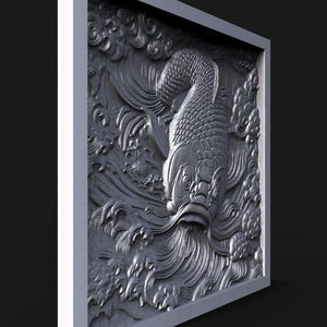 Digital File Koi Fish CNC 3d Model STL - Etsy