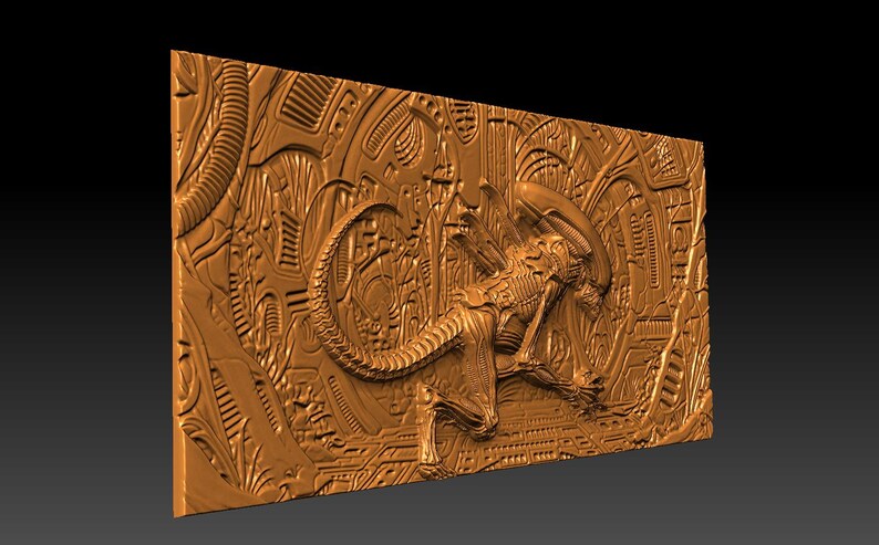 Alien Xenomorph CNC 3D Model, STL File for CNC and 3D Printing - Etsy