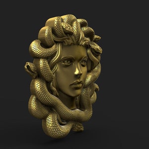 Digital File Medusa Pendant Jewelry 3d Model Stl - Etsy