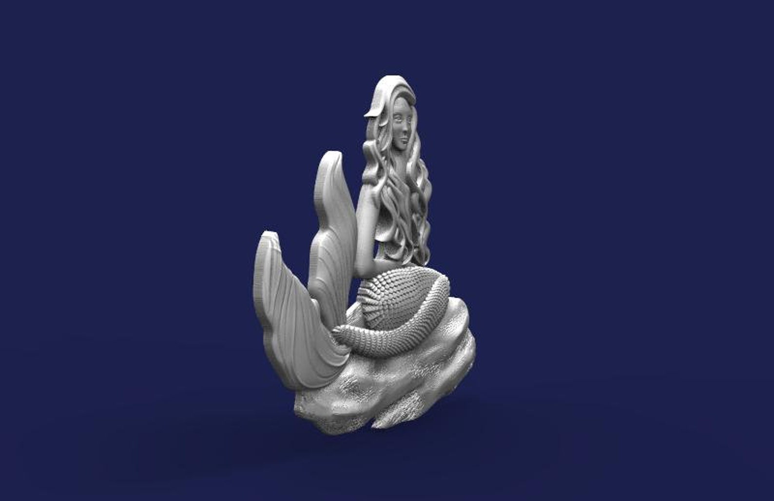 Digital File Mermaid CNC 3d Model Stl - Etsy UK