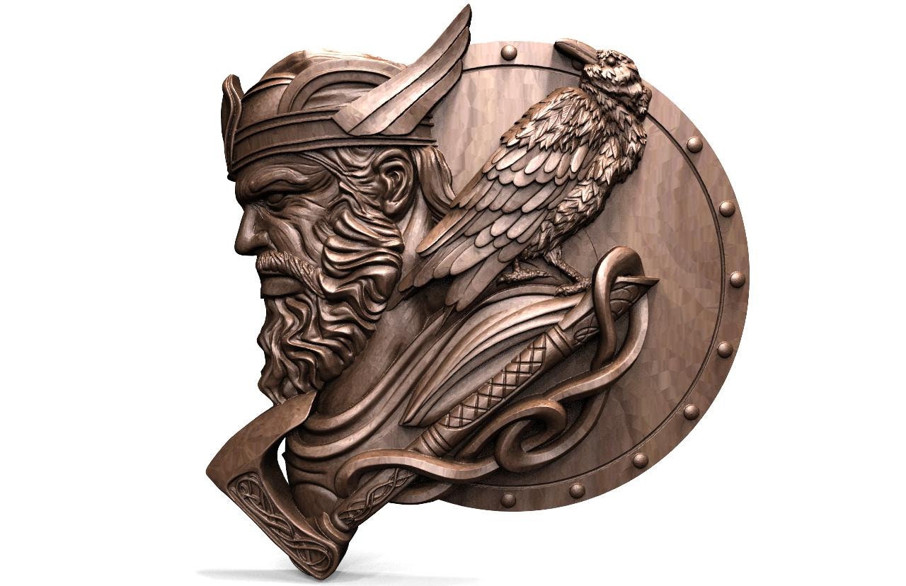 Digital File Odin Viking CNC 3d Model - Etsy