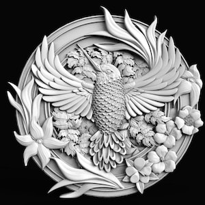 Digital File Hummingbird CNC 3d Model Stl - Etsy