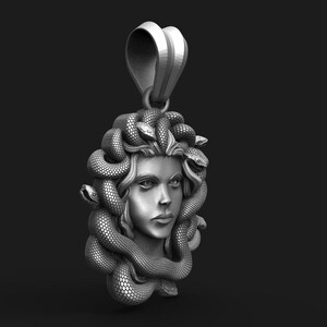 Digital File Medusa Pendant Jewelry 3d Model Stl - Etsy