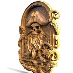 Pirate Skull CNC 3d Model Stl - Etsy