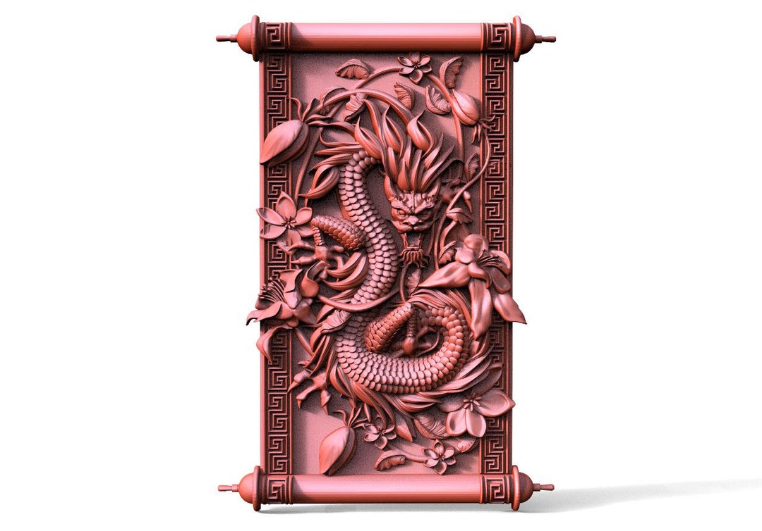 Digital File Chinese Dragon CNC 3d Model Stl - Etsy