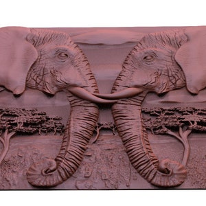 Digital File Elephants CNC 3d Model Stl - Etsy