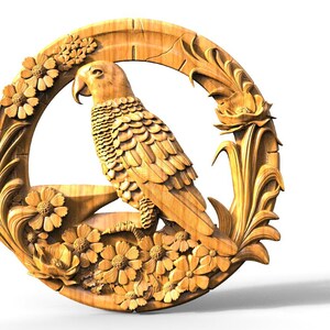Digital File Parrot CNC 3d Model Stl - Etsy UK