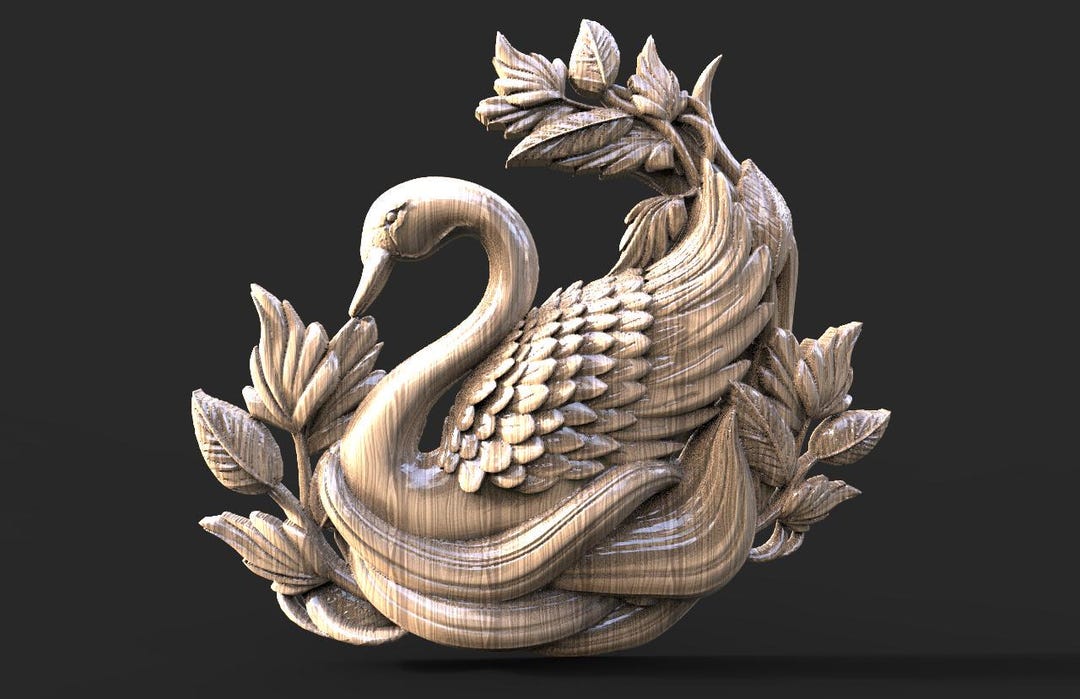 Swan 3d Model, STL File CNC Router 3D Printer - Etsy