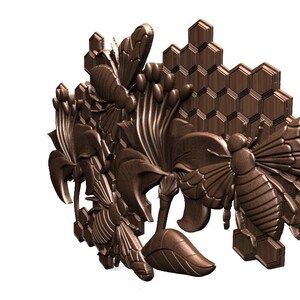 Digital File Bee Honeycomb CNC 3d Model Stl - Etsy