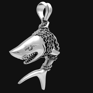 Digital File Shark Pendant Jewelry 3d Model STL - Etsy