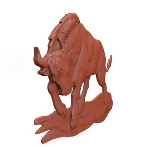 Digital File Bull CNC 3d Model Stl - Etsy