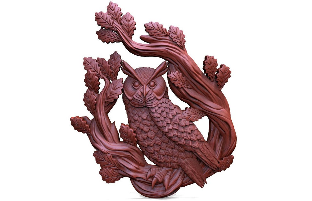 Digital File Owl CNC 3d Model Stl - Etsy