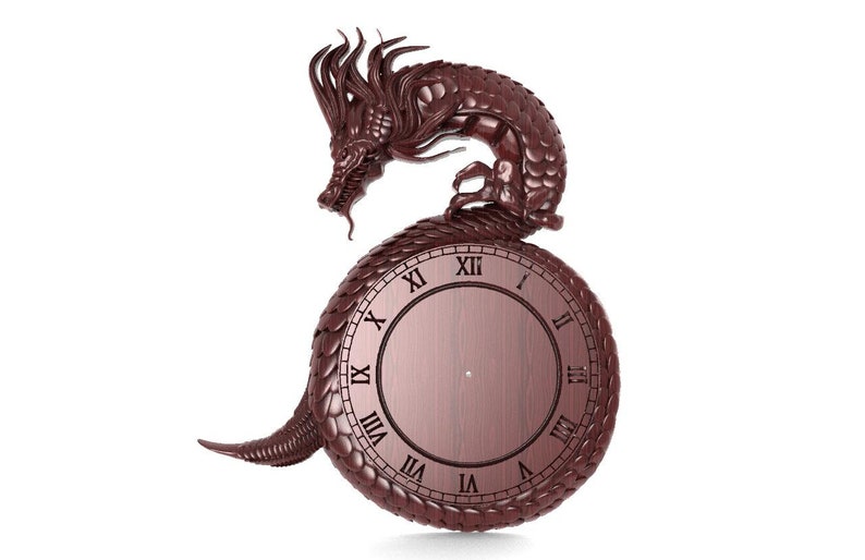 Digital File Dragon Clock Cnc 3d Model Stl - Etsy