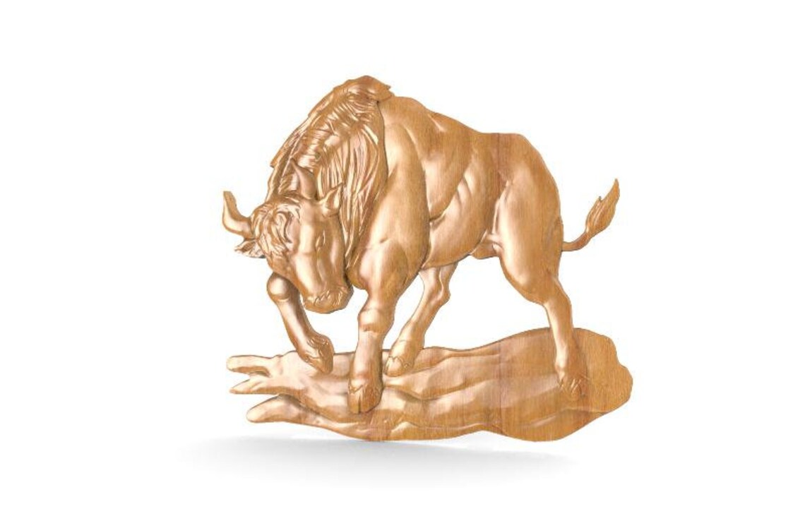 Digital File Bull CNC 3d Model Stl - Etsy