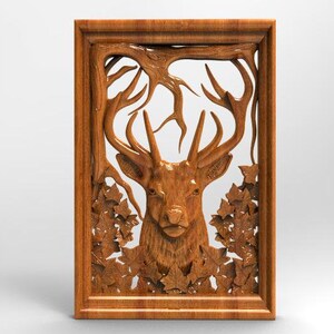 Digital File Deer CNC Art 3d Model Stl - Etsy