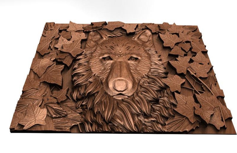 Digital File Wolf CNC 3d Model STL - Etsy