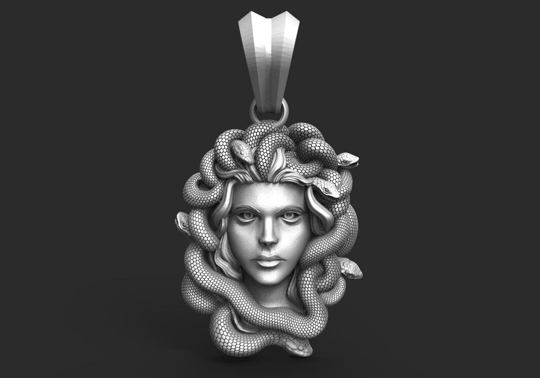 Digital File Medusa Pendant Jewelry 3d Model Stl - Etsy
