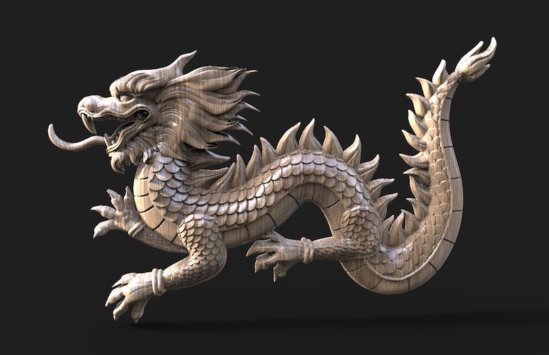 Chinese Dragon Digital File, CNC , 3d Model STL - Etsy