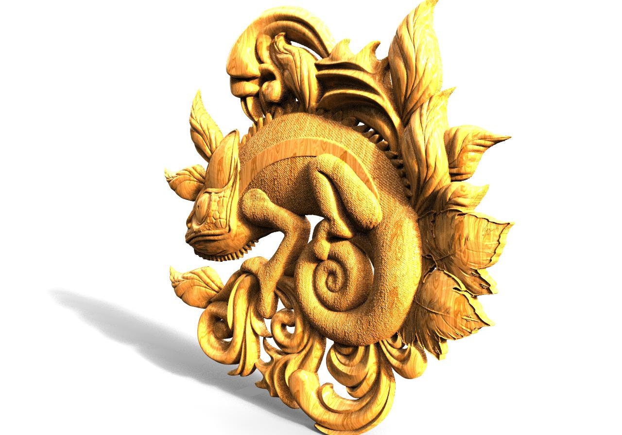 Digital File Chameleon CNC 3d Model Stl - Etsy