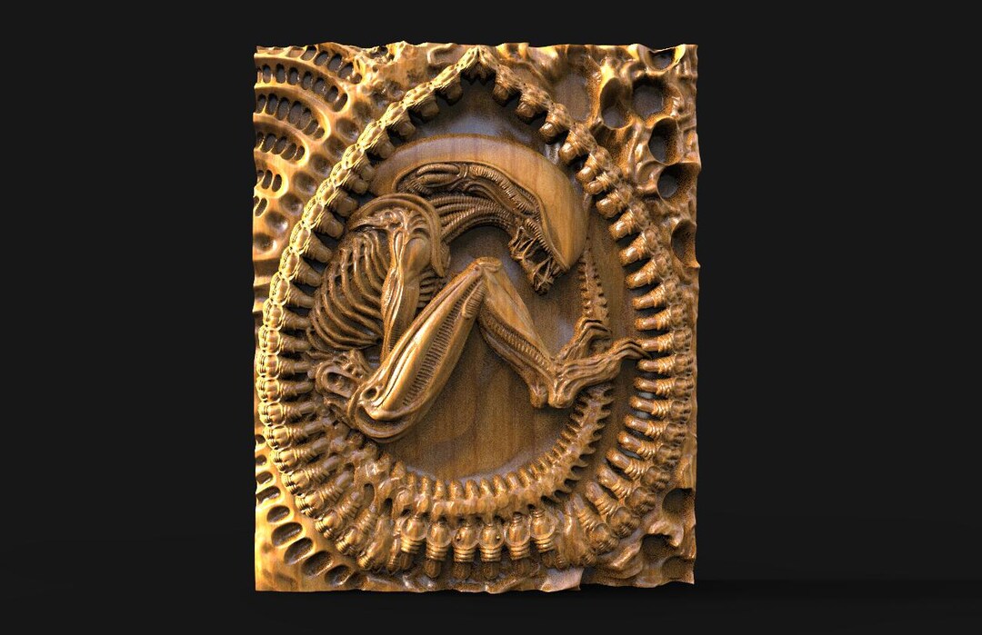 Alien Xenomorph 3D Model, STL File CNC Router 3D Printing - Etsy