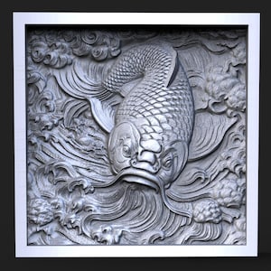 Digital File Koi Fish CNC 3d Model STL - Etsy