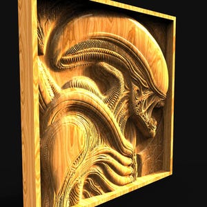 Alien Xenomorph, 3d Model STL, CNC Router - Etsy