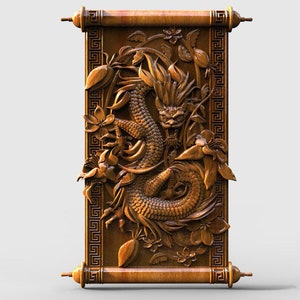 Digital File Chinese Dragon CNC 3d Model Stl - Etsy