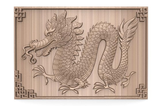 Digital file Chinese dragon cnc 3d model stl | Etsy