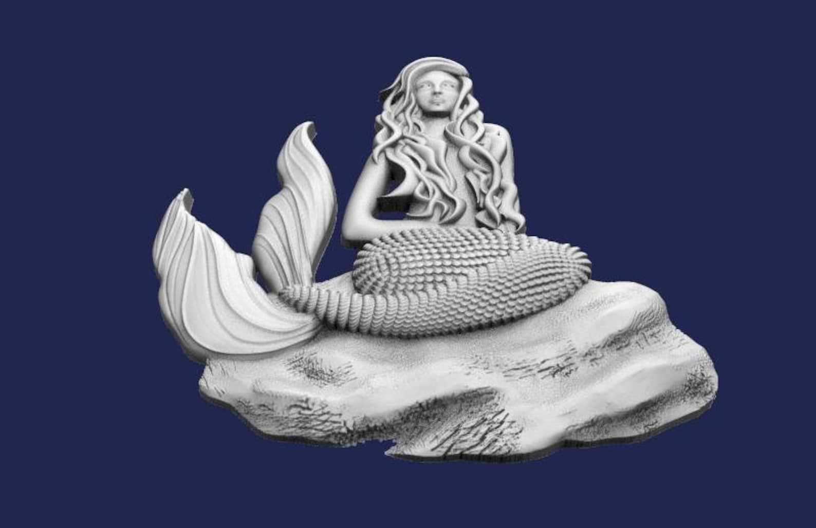 Digital File Mermaid CNC 3d Model Stl - Etsy UK