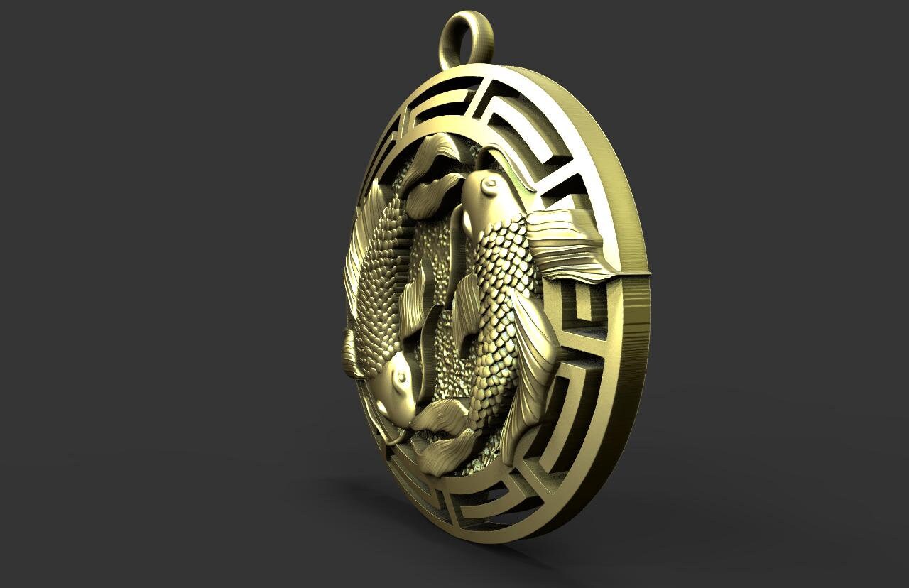 Digital File Fishes Jewelry 3d Model Stl - Etsy