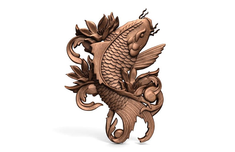 Digital File Koi Fish Cnc Rd Model Stl - Etsy